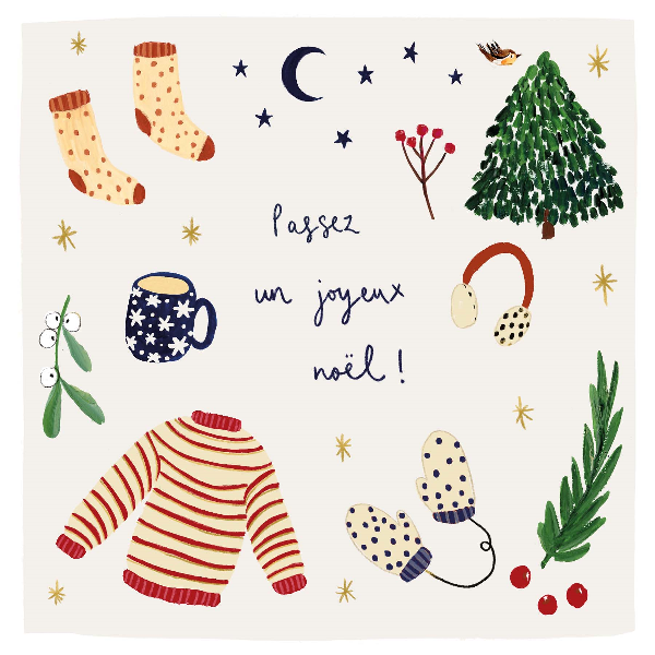 French Holiday Cards - The Gifted Type