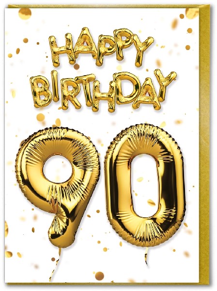90th Birthday Balloons Card | Age Birthday Cards | The Gifted Type