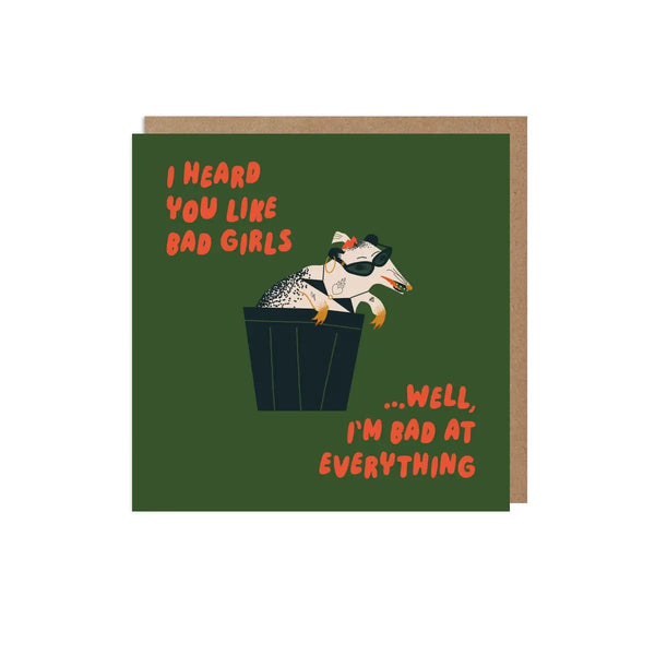 Bad Girls Card | Blank Humour Cards | The Gifted Type