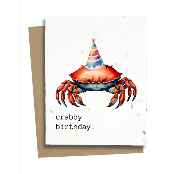 Crabby Plantable Birthday Card | Plantable Birthday Cards | The Gifted Type