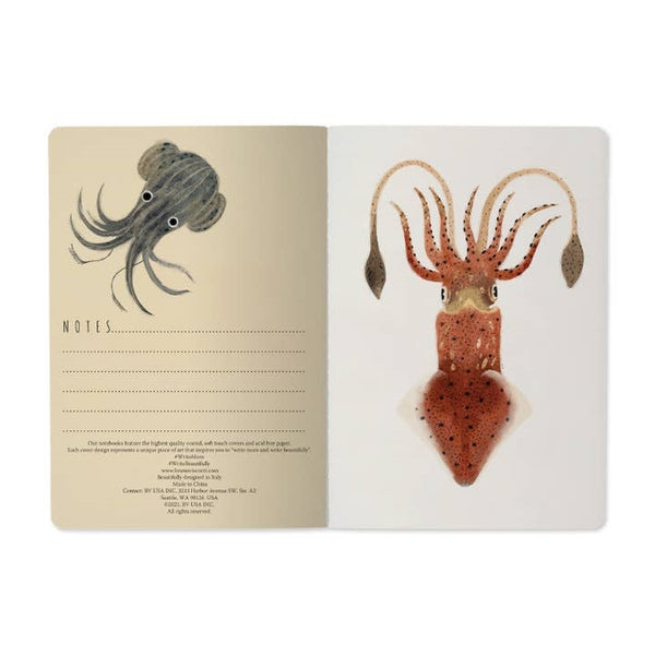 Deep Sea Small Lined Notebook | Bruno Visconti | The Gifted Type