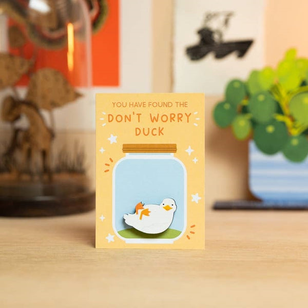 Don't Worry Duck Wooden Pin | Dapple & Dot | The Gifted Type