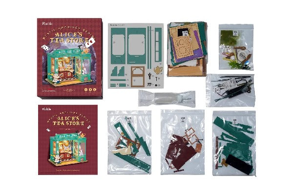Alice's Tea Store | DIY Miniature Dollhouse Kits | The Gifted Type