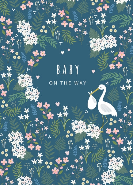 Stork Baby On The Way Card | New Baby Cards | The Gifted Type