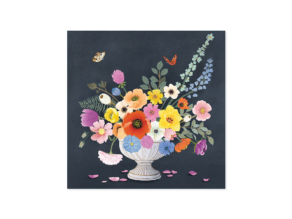 Baroque Dark Floral Pop-Up Card | Up With Paper | The Gifted Type