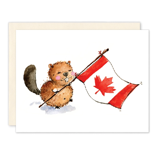 Canadian Beaver Card | Blank Art Cards | The Gifted Type