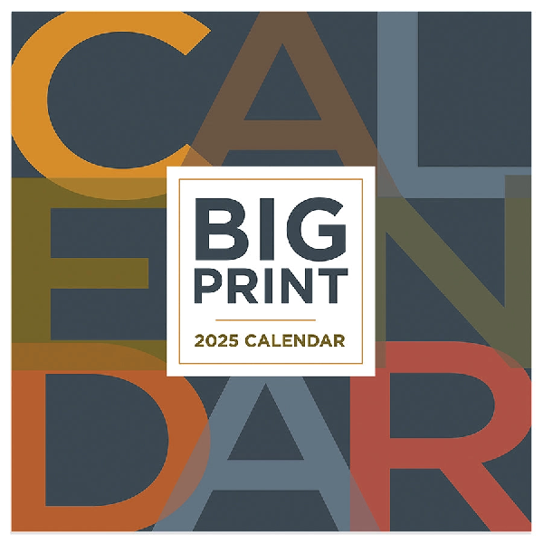 2025 Big Print Mini Calendar | 2025 Calendars | The Gifted Type