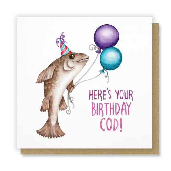 Birthday Cod Card | Funny Birthday Cards | The Gifted Type