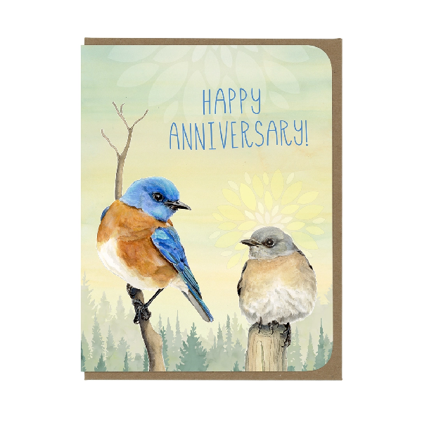 Bluebirds In Love Anniversary Card | Anniversary Cards | The Gifted Type