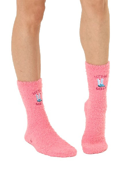 Cowboy Boots Fuzzy Crew Socks | Living Royal Socks | The Gifted Type