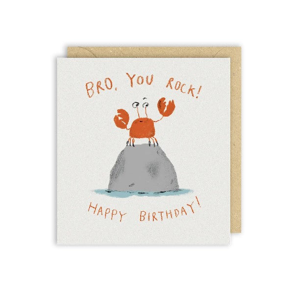 Bro You Rock Card | Relative Birthday Cards | The Gifted Type