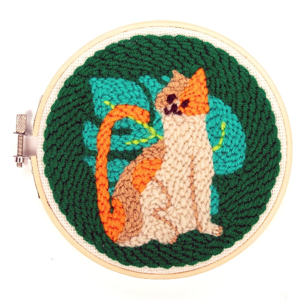 Cat Punch Needle Kit | Kikkerland | The Gifted Type