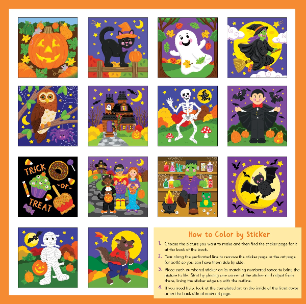Color-By-Sticker Halloween Activity Book | Peter Pauper Press | The ...