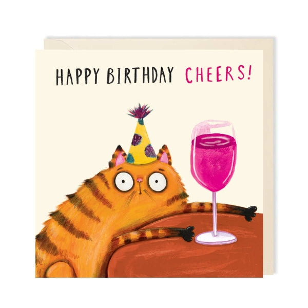 Cheers Cat Birthday Card | Birthday Cards | The Gifted Type