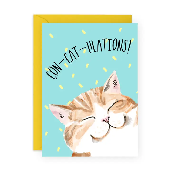 Con=cat-ulations Card | Congratulations Cards | The Gifted Type