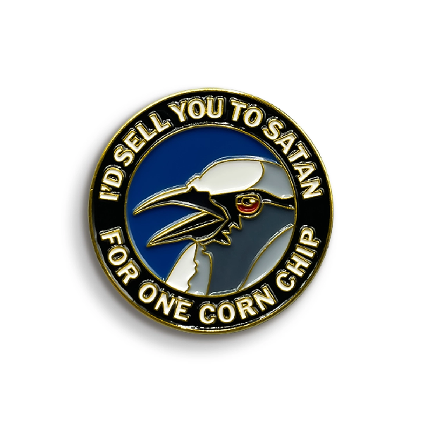 Corn Chip Enamel Pin | Mincing Mockingbird | The Gifted Type