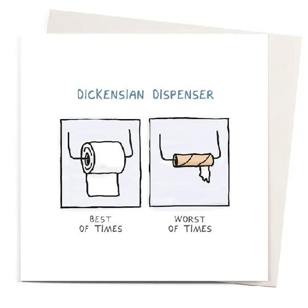 Dickensian Dispenser Card | Blank Humour Cards | The Gifted Type