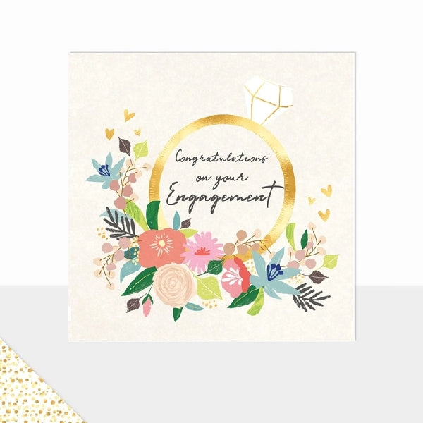 Floral Ring Engagement Card | Engagement Cards | The Gifted Type