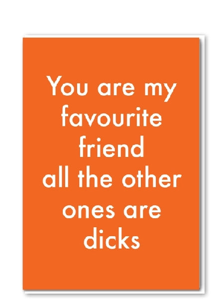 Favourite Friend Friendship Card | Friendship Cards | The Gifted Type