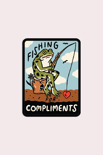 Fishing For Compliments Vinyl Sticker | Stay Home Club | The Gifted Type