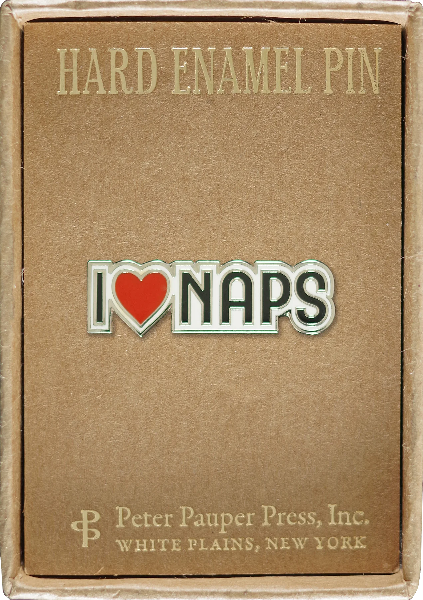 I Love Naps Enamel Pin | Peter Pauper | The Gifted Type