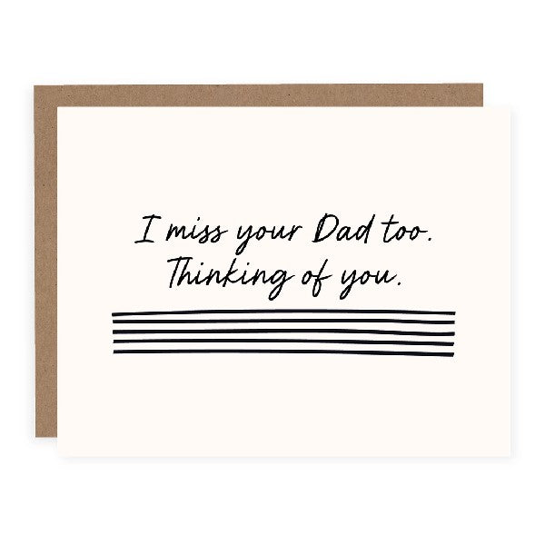Miss Your Dad Too Card | Father's Day Cards | The Gifted Type