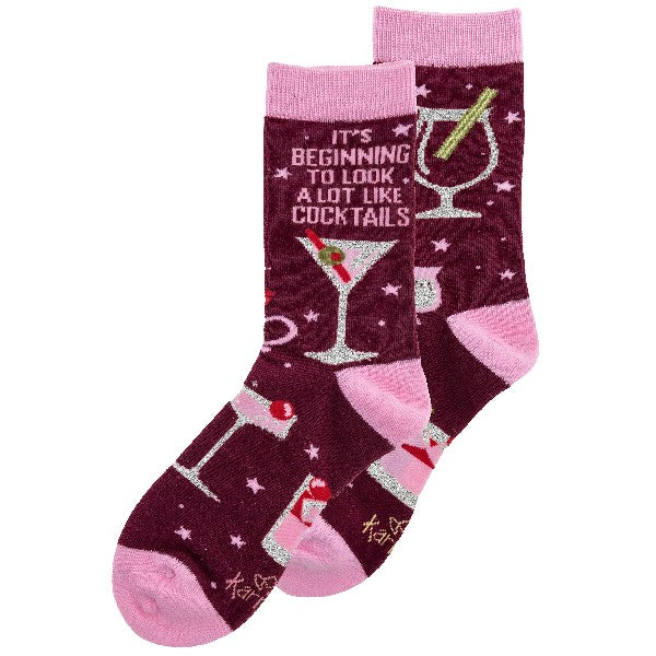 Cocktails Holiday Socks | Holiday Gifts | The Gifted Type