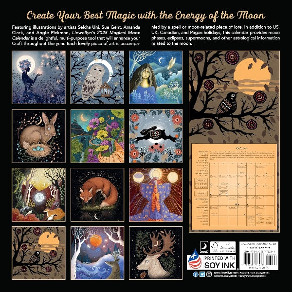 2025 Llewellyn's Magical Moon Wall Calendar | 2025 Calendars | The ...
