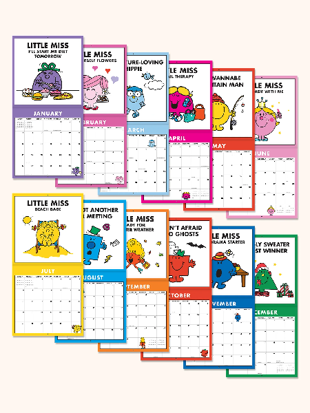 2025 Mr.Men Little Miss 12-Month Calendar | Studio Oh! | The Gifted Type