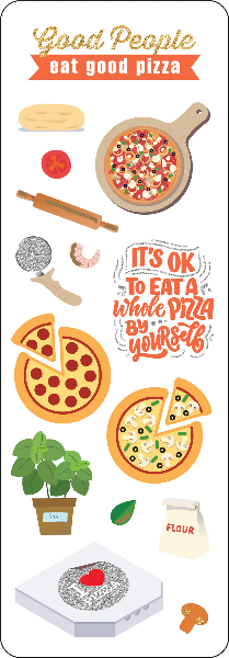 Pizza Party Sticker Set | Peter Pauper Press | The Gifted Type