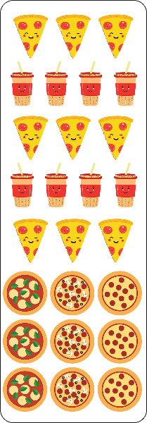 Pizza Party Sticker Set | Peter Pauper Press | The Gifted Type