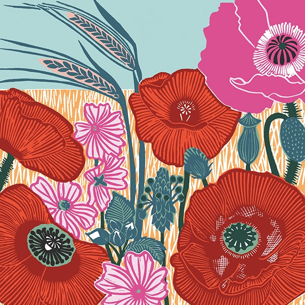 Poppies Blank Art Card | Blank Art Cards | The Gifted Type