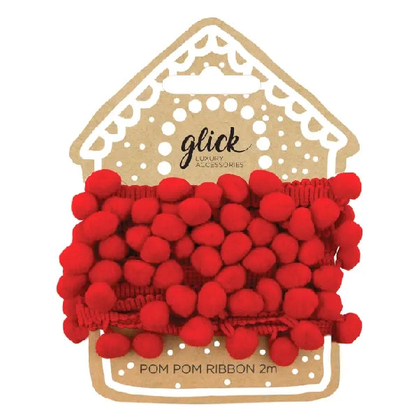 Red Pom Pom Gift Dressing | Gift Wrap Supplies | The Gifted Type