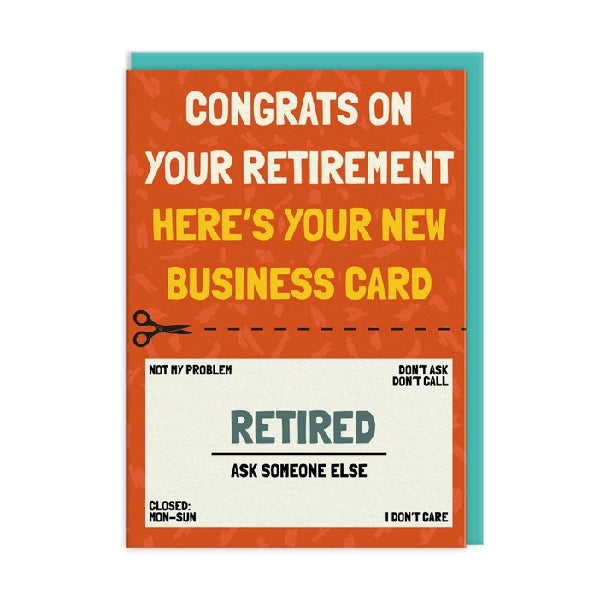 Business Card Retirement Card | Retirement Cards | The Gifted Type