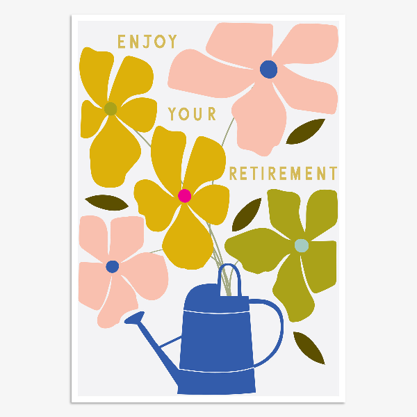 Floral Watering Can Retirement Card | Retirement Cards | The Gifted Type