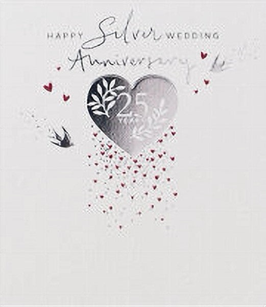 Silver Anniversary Card | Milestone Anniversary Cards | The Gifted Type