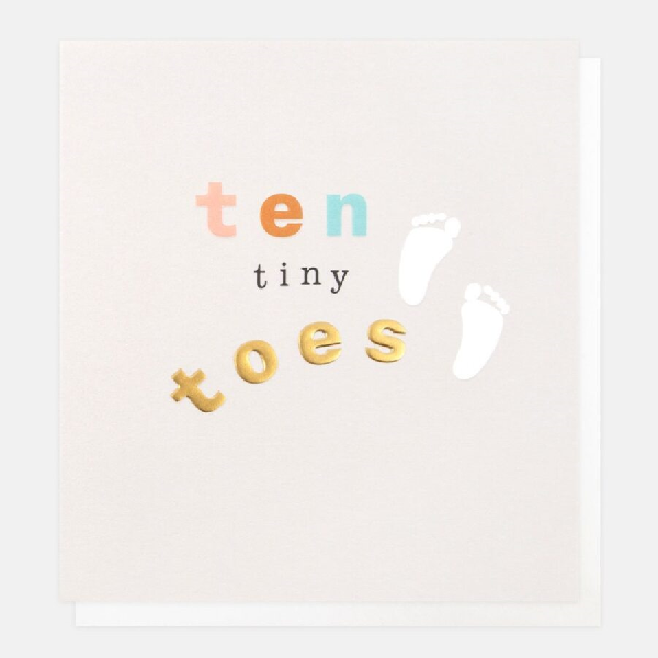 Ten Tiny Toes Card | New Baby Cards | The Gifted Type