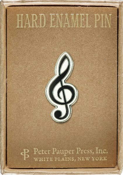 Treble Clef Enamel Pin | Peter Pauper Press | The Gifted Type