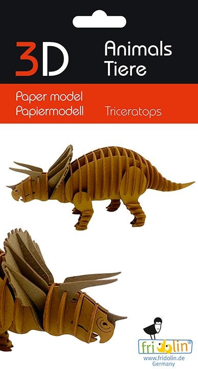 Triceratops 3D Paper Model | 3D Paper Models| The Gifted Type