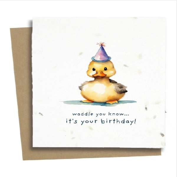 Party Duckling Plantable Card | Birthday Cards | The Gifted Type