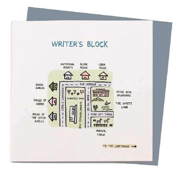 Writer's Block Blank Humour Card | Blank Humour Cards | The Gifted Type