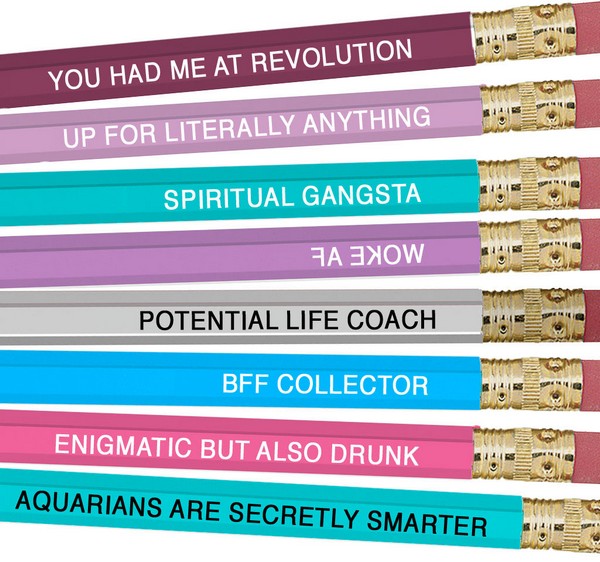 Aquarius Pencil Set | Whiskey River Soap Co. | The Gifted Type