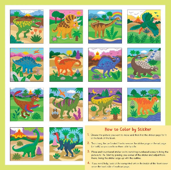 Color-By-Sticker Dino Activity Book | Peter Pauper Press | The Gifted Type
