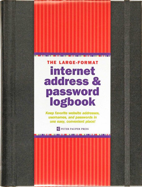 Large Format Internet Password & Logbook | Peter Pauper Press | The ...