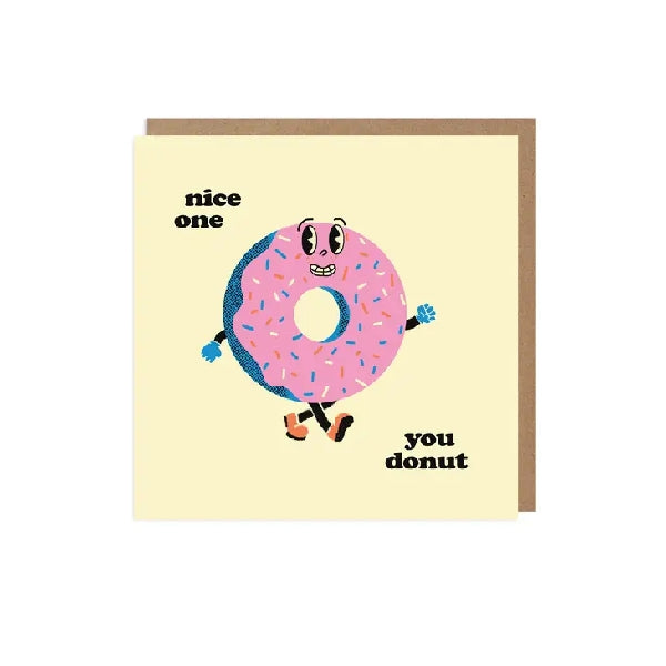 Nice One Donut Card | Congrats Cards | The Gifted Type
